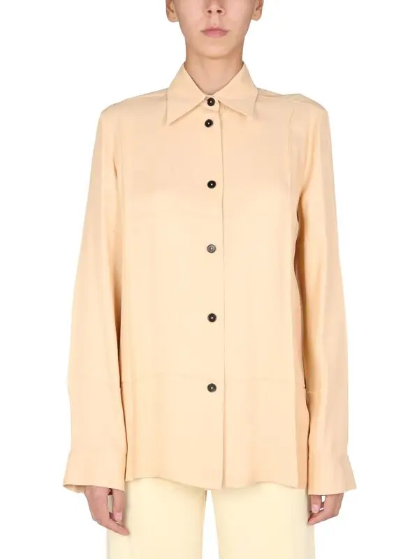 JIL SANDER Boxy Fit Shirt - Nude