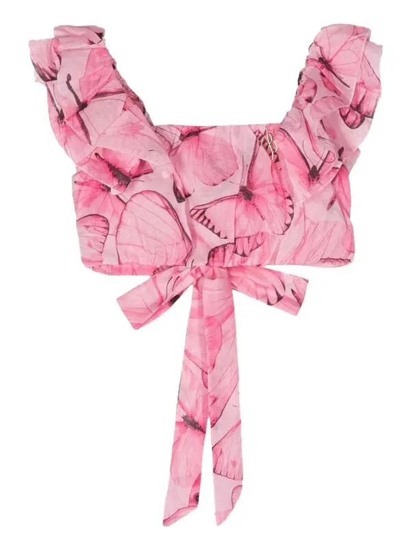 Blumarine Top Butterflies - Pink