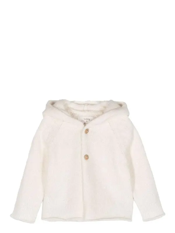 TEDDY & MINOU Tricot Hooded Sweater - White