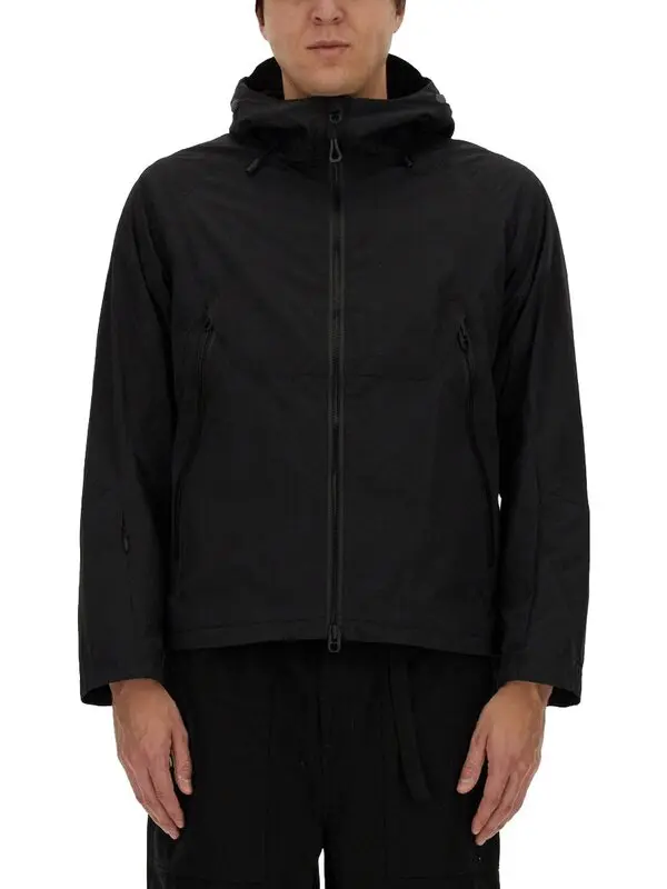 JG1 Hooded Textured Nylon Jacket - Black