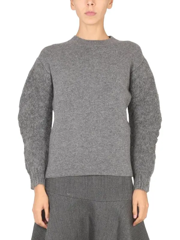 JIL SANDER Wool Jersey Top - Grey