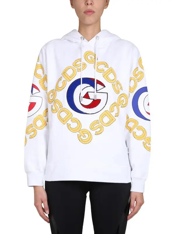 Gcds Hooded Pullover - White