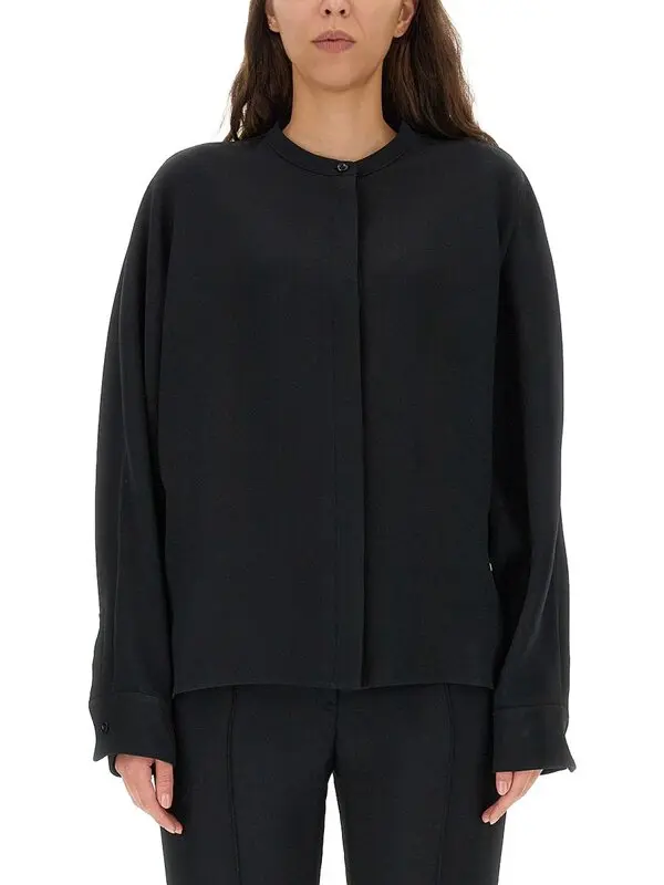 JIL SANDER Viscose Blend Shirt - Black