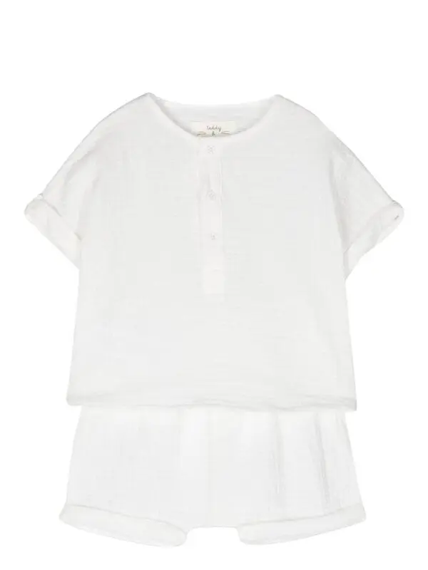 TEDDY & MINOU T-shirt And Bermuda Shorts Suit - White