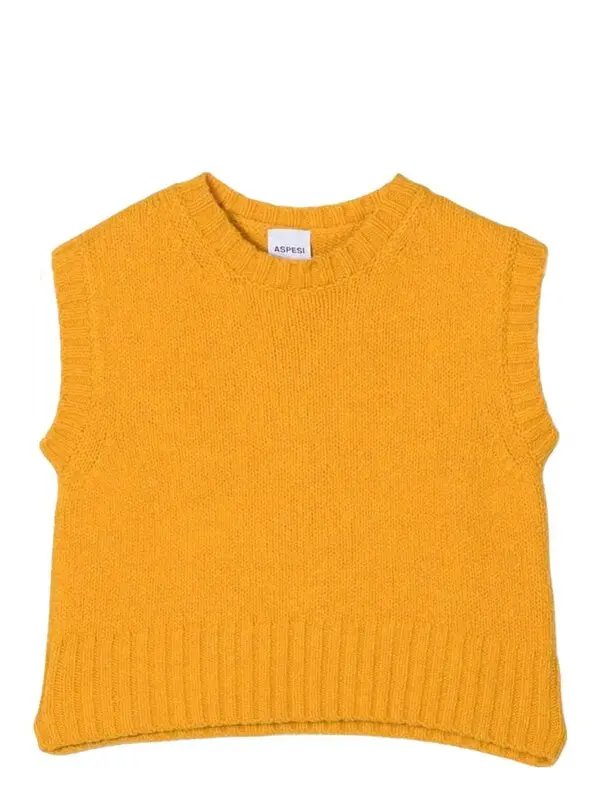 Aspesi Tricot Vest - Yellow