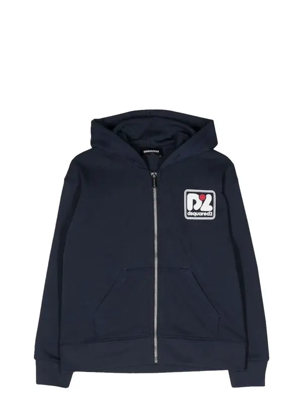 Dsquared2 Hooded Zip-up Sweatshirt - Blue