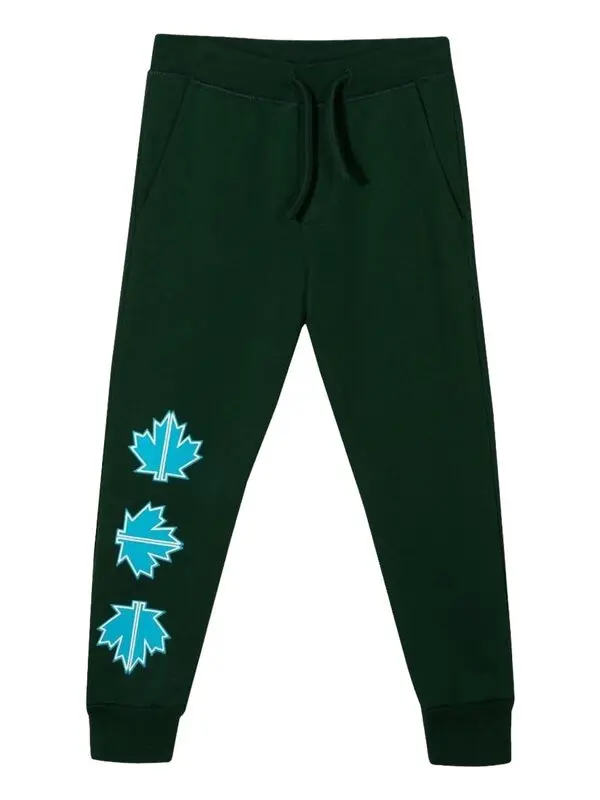 Dsquared2 Leaf Logo Plush Pants - Green