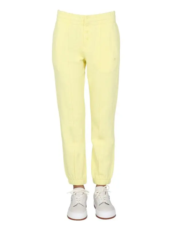 Helmut Lang Jogging Pants With Buttons - Yellow