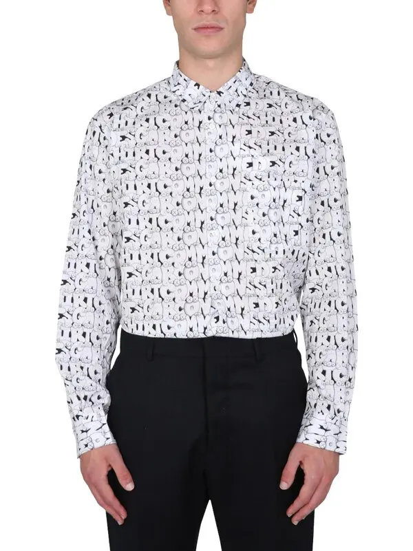 Comme Des Garçons X Kaws Print Shirt - White