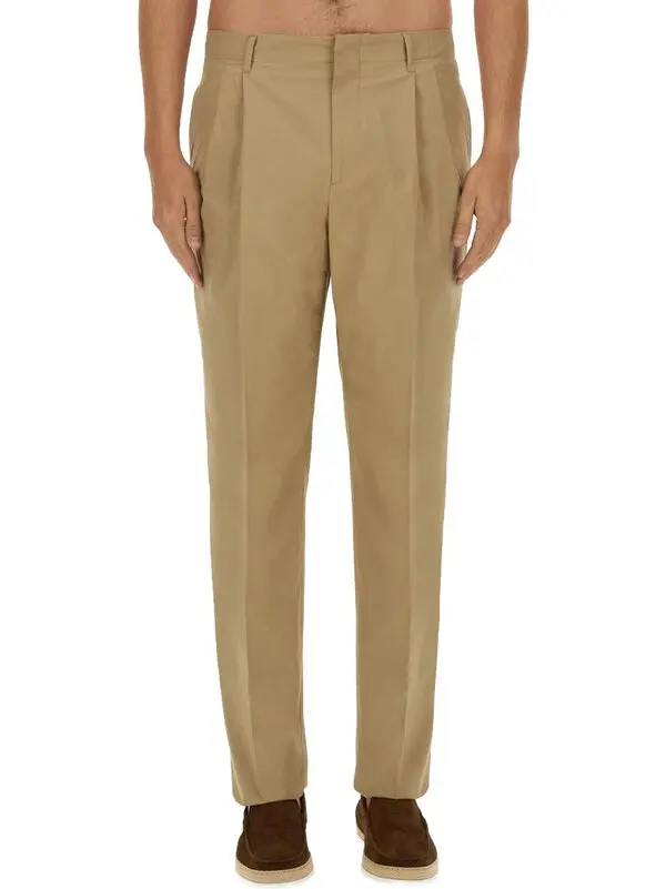 LARDINI Regular Fit Trousers - Beige