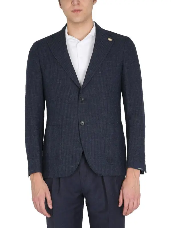 LARDINI Single-breasted Jacket - Blue