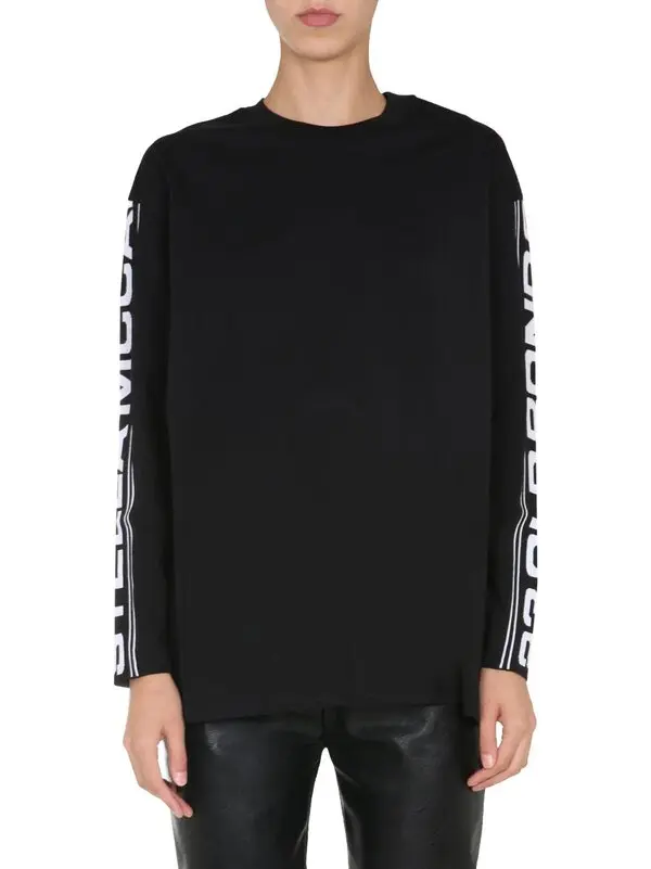 Stella McCartney Round Neck Long Sleeve T-shirt - Black