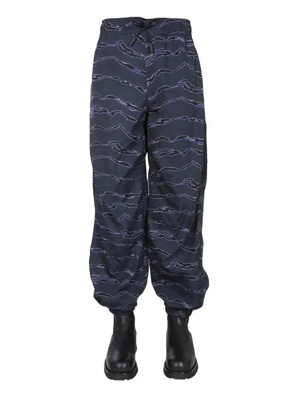 MARCELO BURLON COUNTY OF MILAN Jogging Pants With Camou Print - Blue