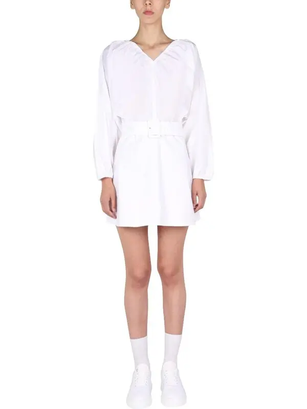 Patou Balloon Sleeves Dress - White