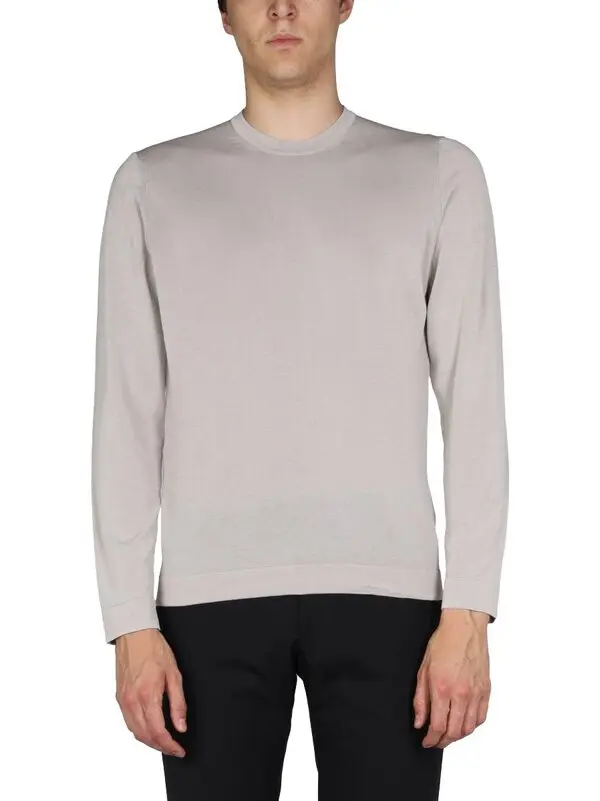 DRUMOHR Cotton Crew Neck Sweater - Dove