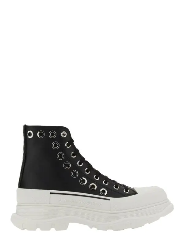 Alexander McQueen Joey Sneaker With Eyelets - Black
