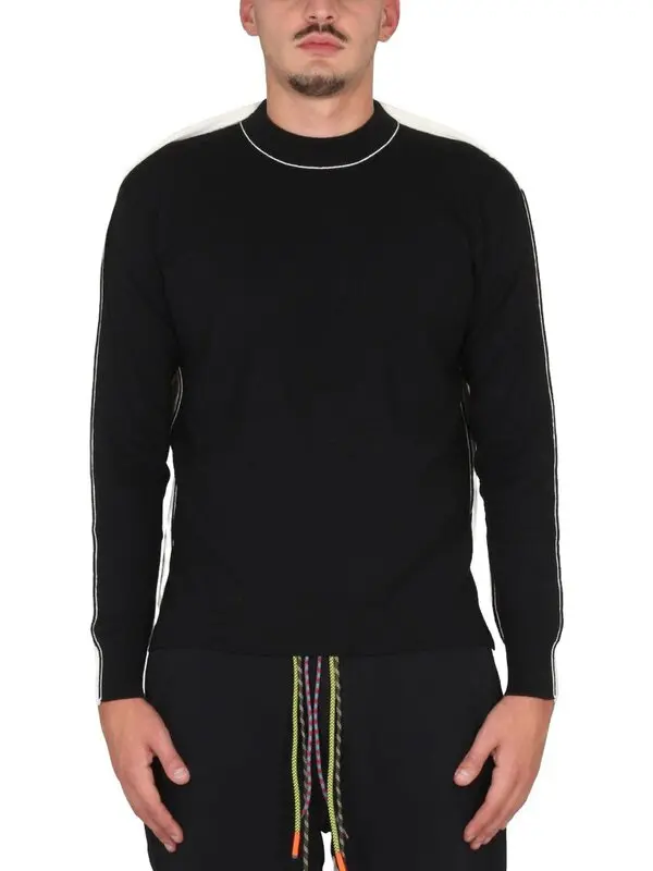 AMBUSH Ribbed Cross-neck Choker - Black