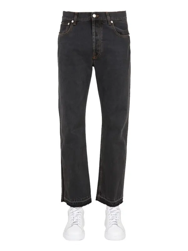 Alexander McQueen Raw Cut Jeans - Black