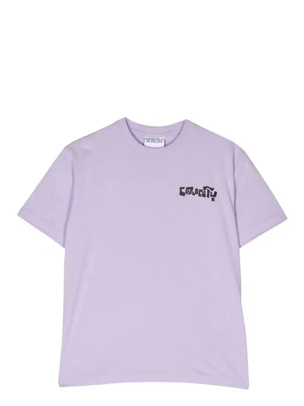 MARCELO BURLON COUNTY OF MILAN Regular Short Sleeve T-shirt - Lilac