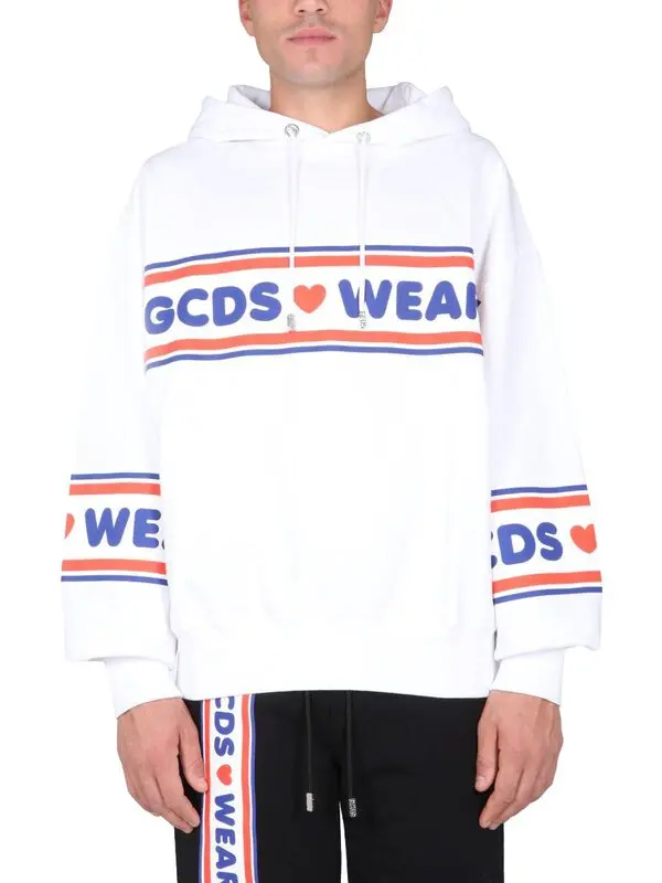 Gcds Logo Sweatshirt - White