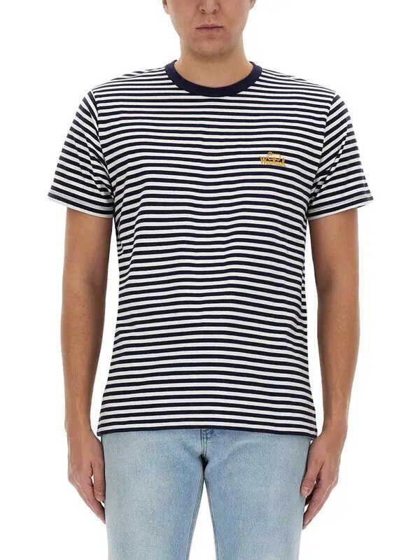 Woolrich Striped T Shirt - Blue