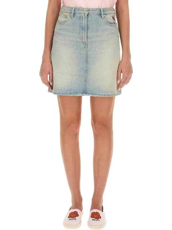 Kenzo Denim Regular Fit Skirt - Azure