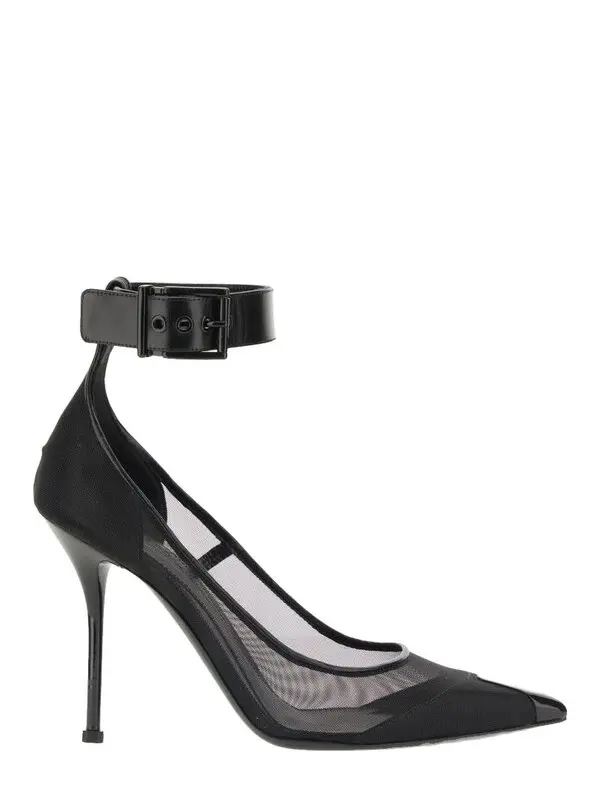Alexander McQueen Punk Pumps With Strap - Black