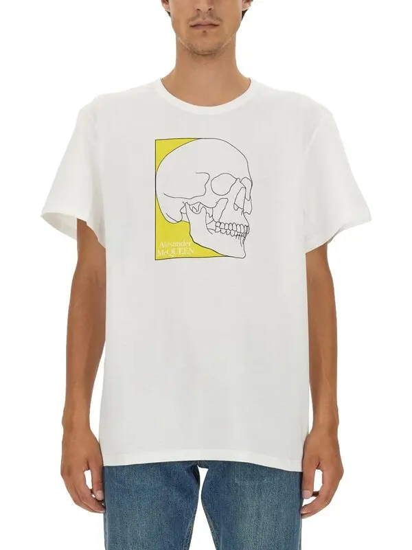 Alexander McQueen Alexander Mc Queen Skull Print T Shirt - White