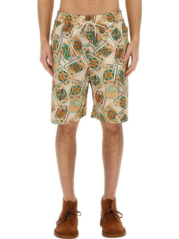 Drole De Monsieur Printed Bermuda Shorts - Multicolour