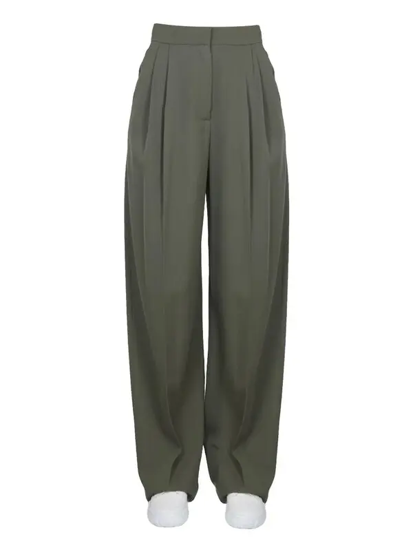 Alexander McQueen Wide Leg Pants - Green