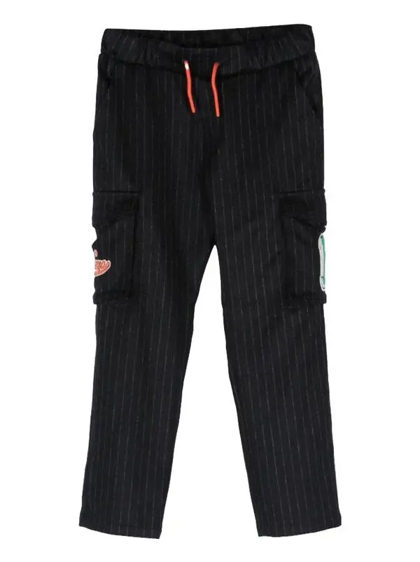 Kenzo Pants With Pockets And Patches - Blue