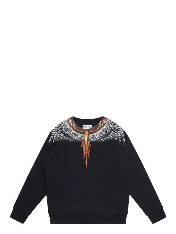 MARCELO BURLON COUNTY OF MILAN Grizzly Wings Crewneck - Black