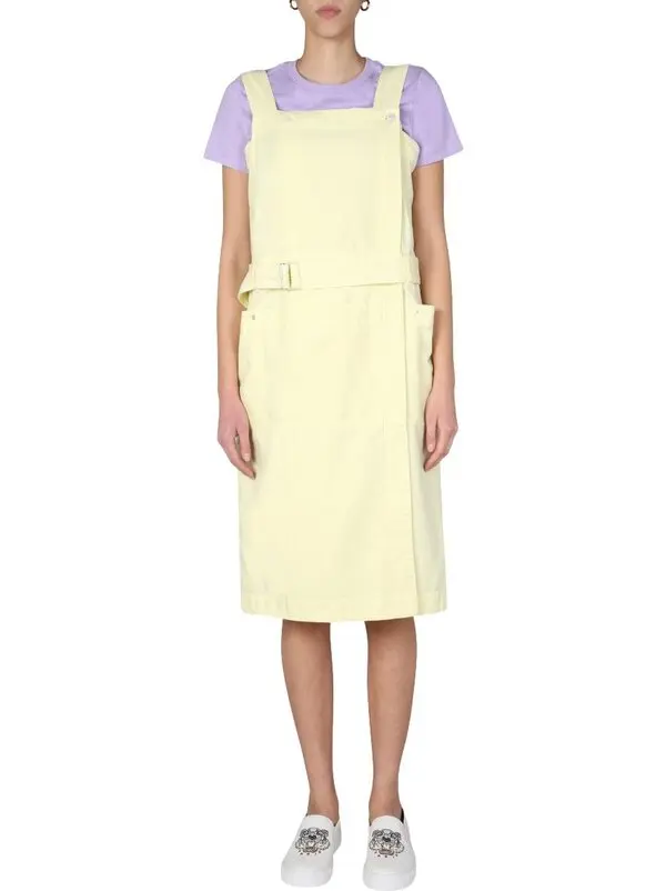 Kenzo Denim Midi Dress - Yellow