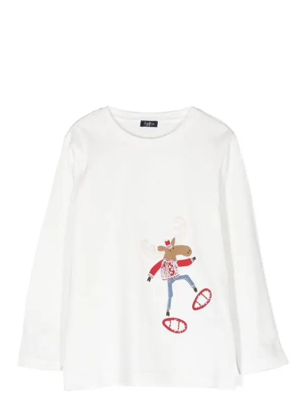 IL GUFO Reindeer T-shirt - White