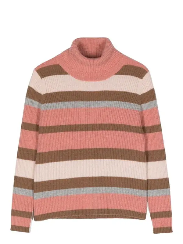 IL GUFO Striped Turtleneck Sweater - Multicolour