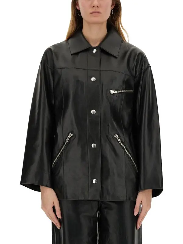 STAND STUDIO Elisia Leather Jacket - Black