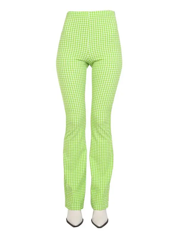 MSGM Plaid Pattern Trousers - Green