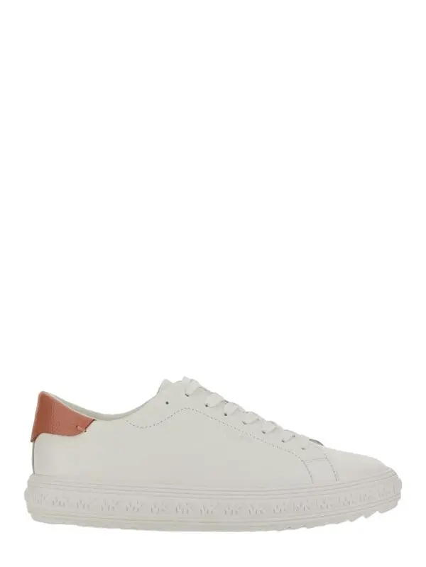 Michael Kors Leather Low Top Sneaker - White