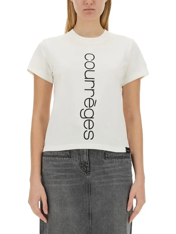 COURREGES Logo T-shirt - White