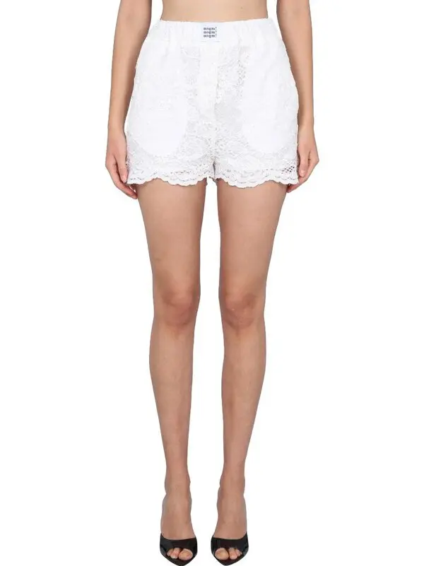 MSGM Lace Shorts - White