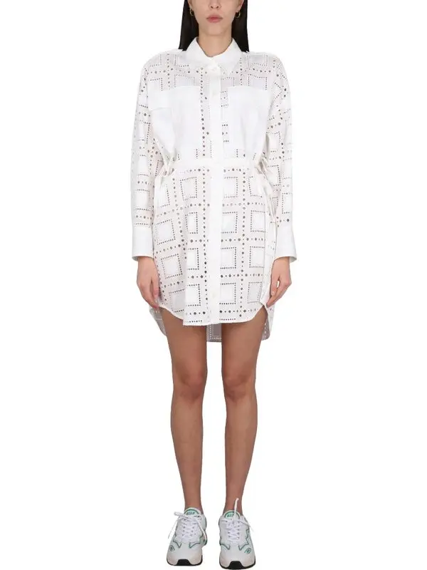 MSGM Chemisier Dress - White