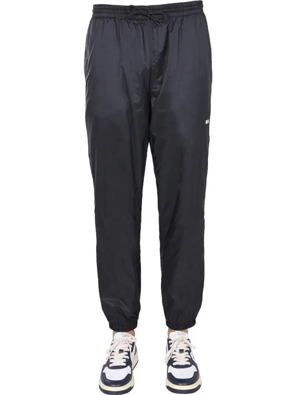 MSGM Nylon Jogging Pants - Black