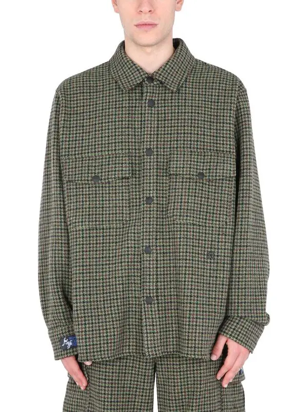 MSGM Shirt With Logo - Green