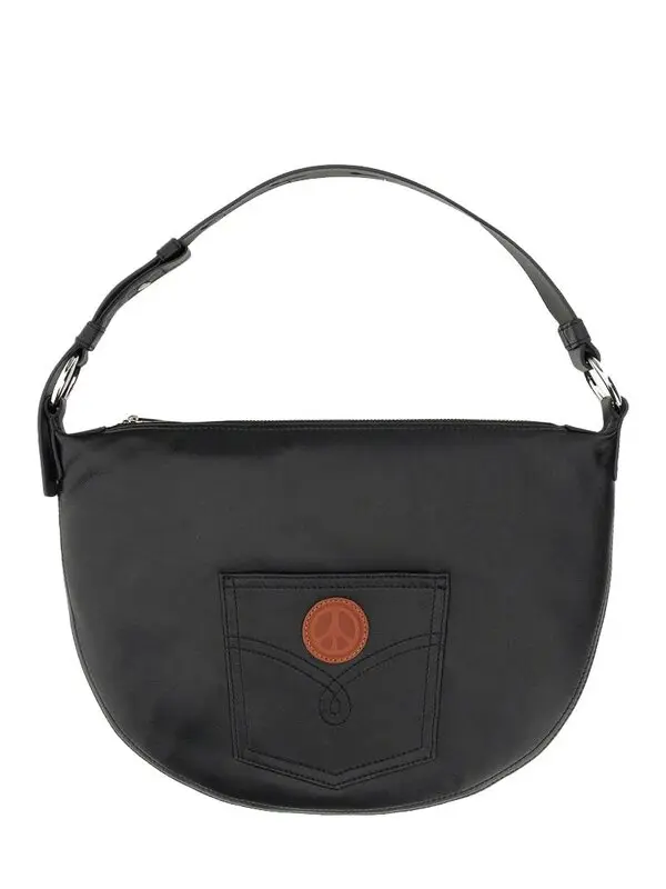 Moschino Nylon Shoulder Bag - Black