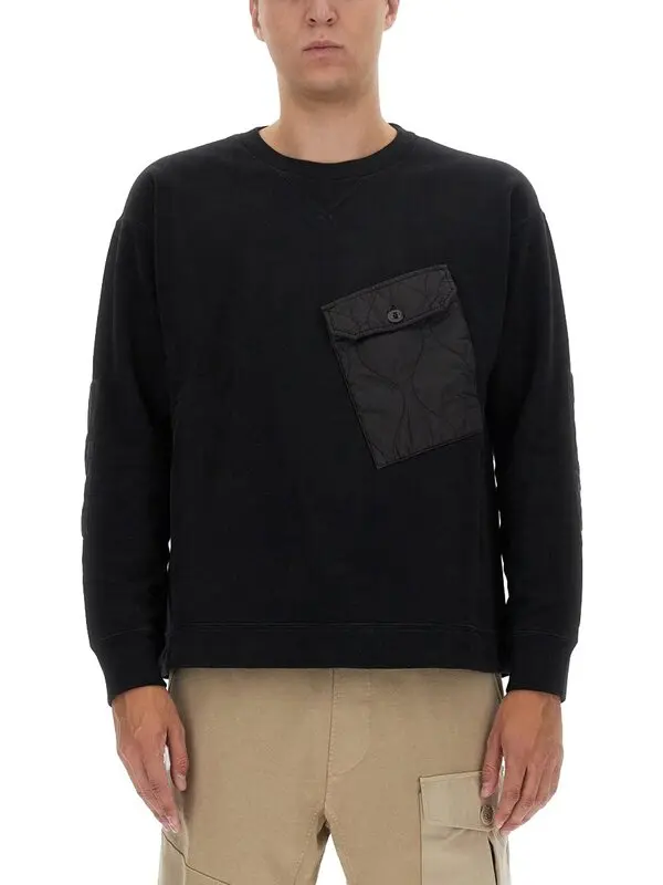 TEN C Sweatshirt With Logo - Black