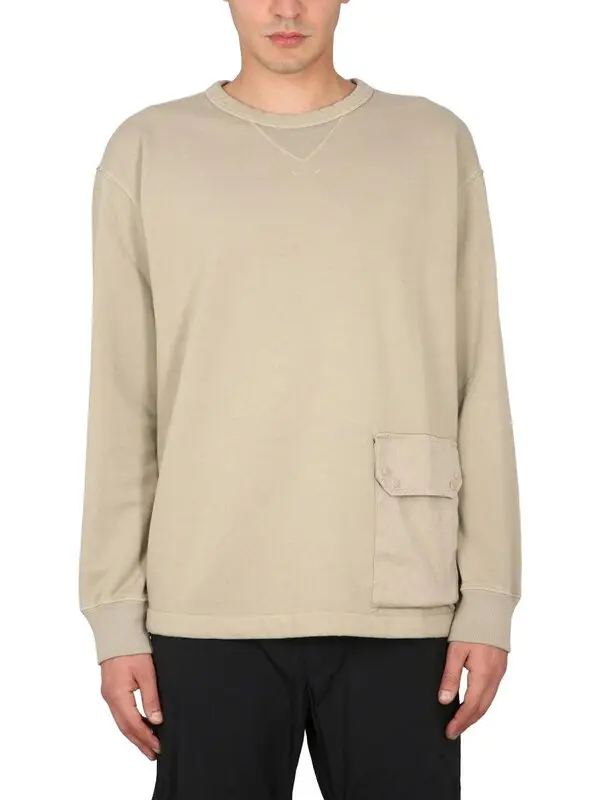 TEN C Cotton Sweatshirt - Beige