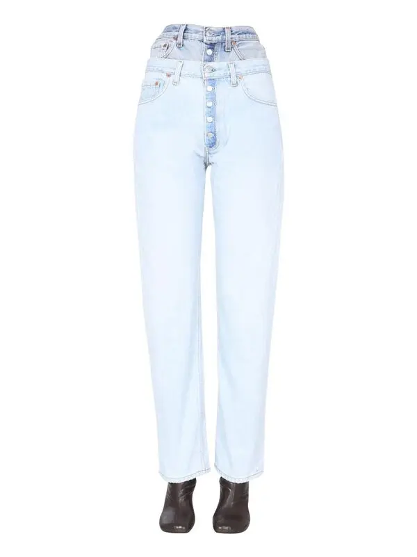 1/OFF Double Waisted Jeans - Denim