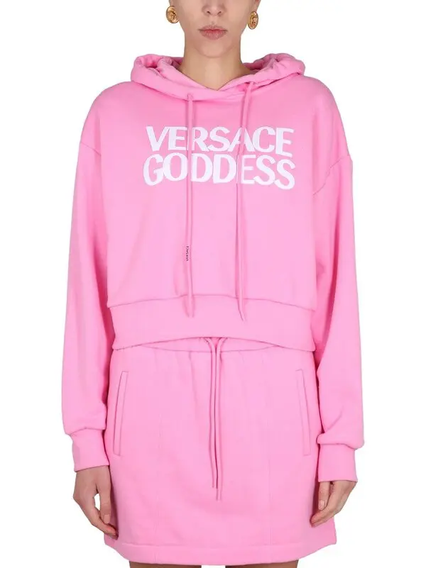 Versace Cropped Sweatshirt - Pink