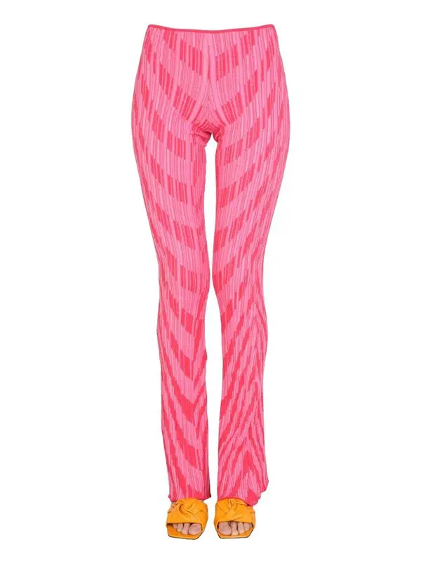 Philosophy Di Lorenzo Serafini Striped Pattern High-waisted Pants - Pink