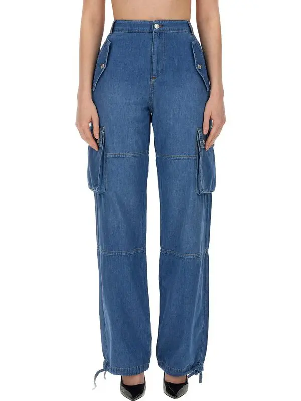 Moschino Regular Fit Cargo Pants - Blue